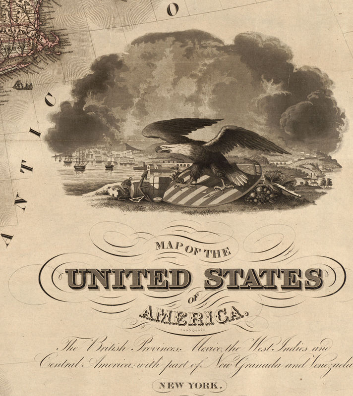 Old Map of United States 1850 Vintage Map Wall Map Print - VINTAGE MAPS ...