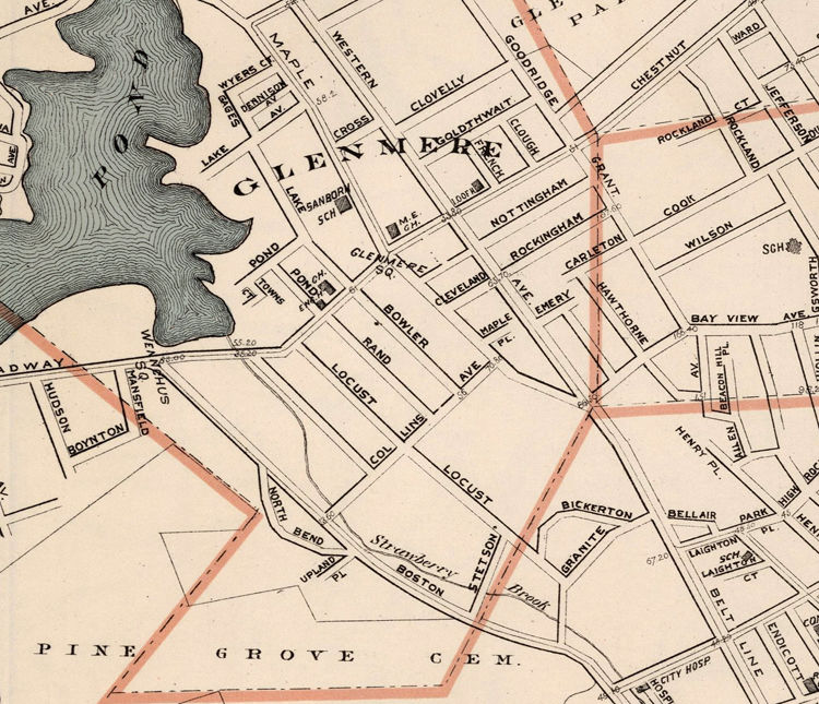 Old Map Of Lynn 1891 Massachusetts Vintage Maps And Prints