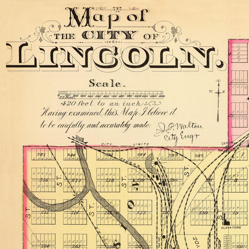 Old Map of Lincoln Nebraska 1885 Vintage Map | Vintage Map Wall Art Print | Large Map Print ...
