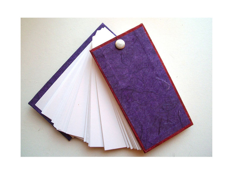 Double Sided Handmade Flip book Note Card Book LBForgues Papercrafts