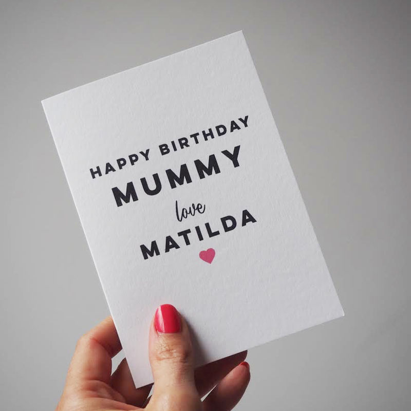 Personalised Happy Birthday Card For Mummy Mummy Birthday Card
