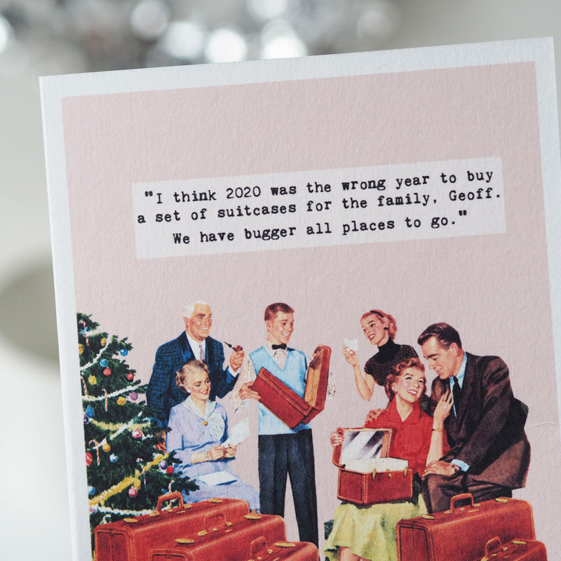 Retro Funny Christmas Card Sweetlove Press Personalised Prints Retro Funny Christmas Card Sweetlove Press Personalised Prints