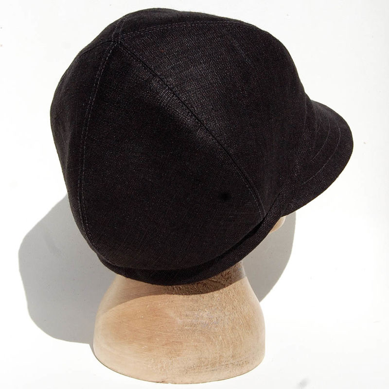 Black French Linen Cap ZUTjean ZUT Hats black-french-linen-cap-zutjean-zut-hats