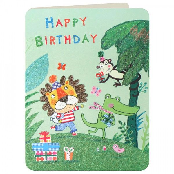 Jungle Animals Boys Birthday Card - Karenza Paperie