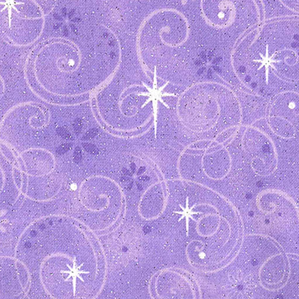 Cotton Quilt Fabric Novelty Make Believe Glitter Swirls Purple - AUNTIE ...