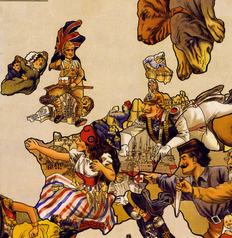 Vintage Comic Map of Europe Map Antique Humour 1900 - VINTAGE MAPS AND ...