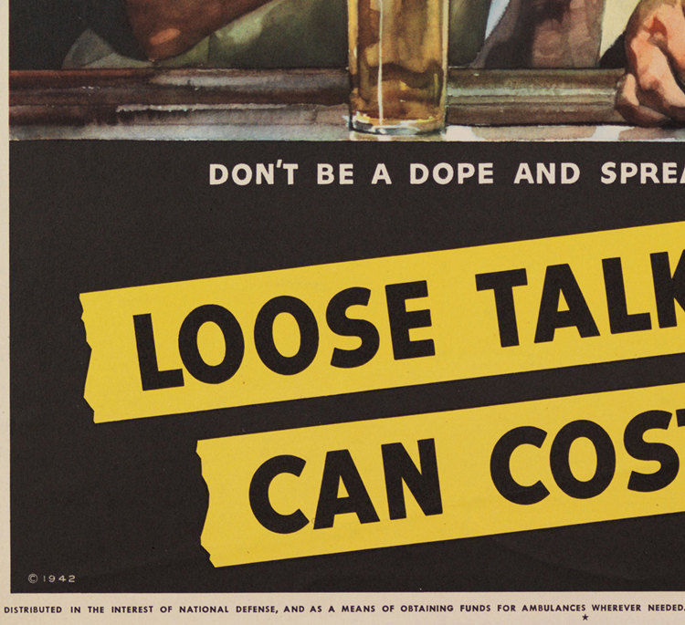 Vintage War Poster loose talk can cost lives (2) 1942 - VINTAGE MAPS ...