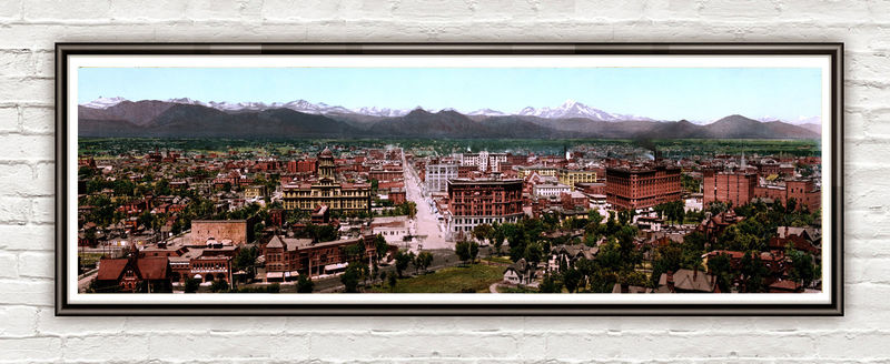 Panoramic View of Denver, Colorado United States 1900 - VINTAGE MAPS ...