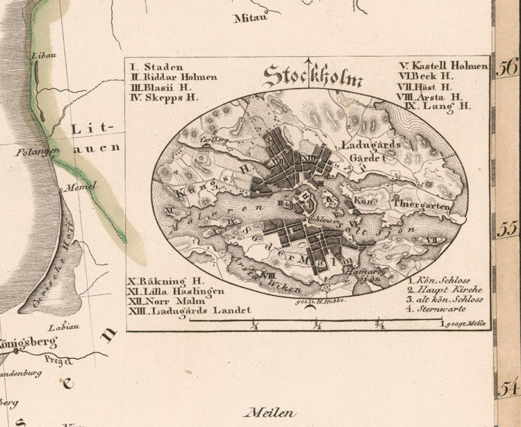 Old Map of Norway Sweden and Denmark Scandinavia 1824 Vintage Map Wall ...