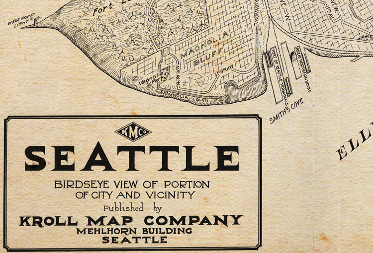 Historic Maps Of Seattle Seattle, Washington 1925 Kroll Antique Maps