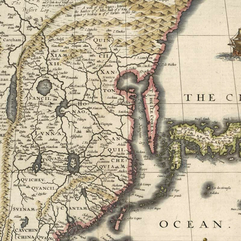 Old Map of China 1626 Vintage Map Wall Map Print - VINTAGE MAPS AND PRINTS