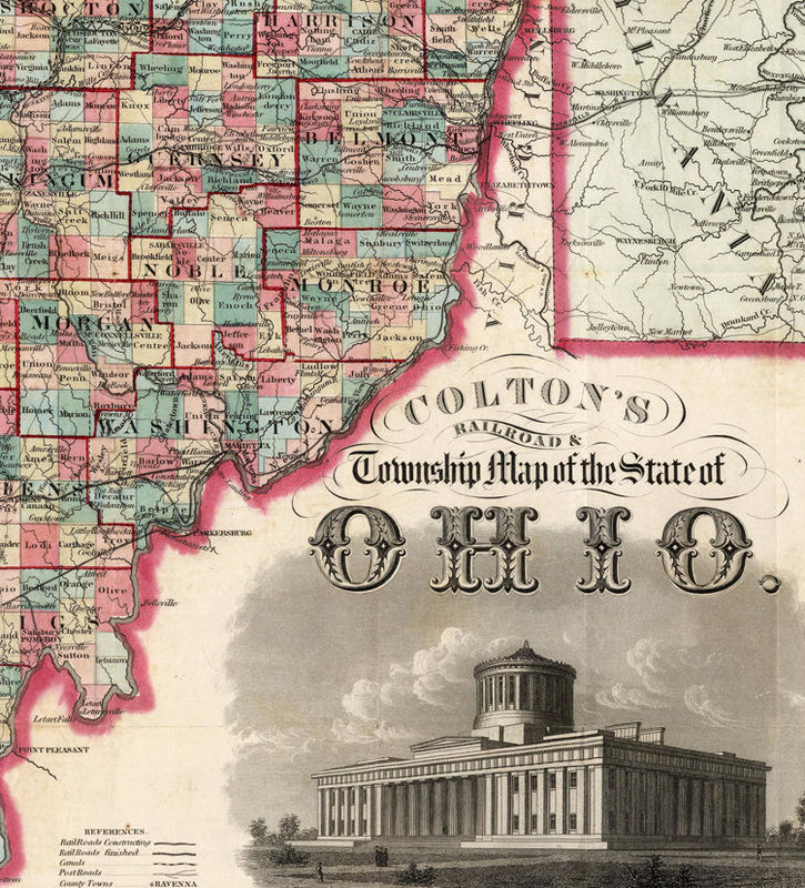 1830 Map Of Ohio - Map