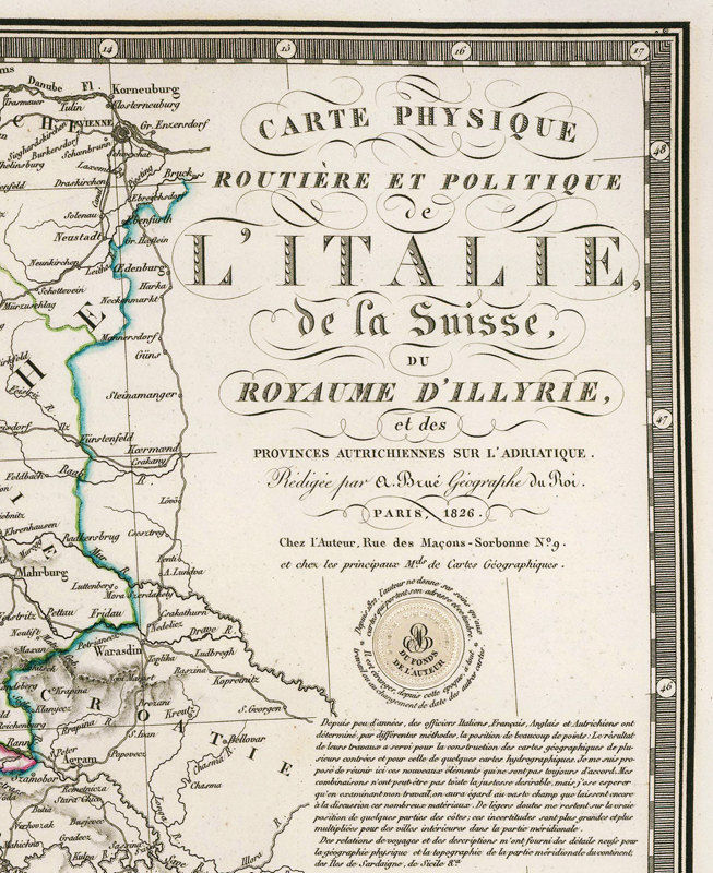 Old Map of Italy 1836 Vintage Map Wall Map Print - VINTAGE MAPS AND PRINTS