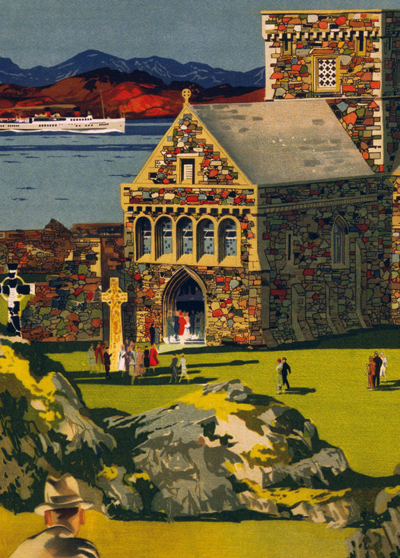 Vintage Poster of Scotland, Iona Travel Poster Tourism 1928 - VINTAGE ...