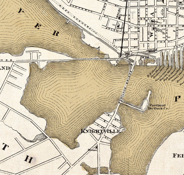 Old Map of Portland City 1871 Vintage Map Wall Map Print - VINTAGE MAPS ...