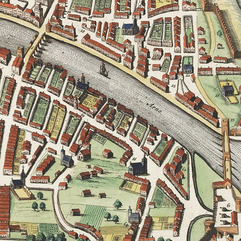 Old Map of Pisa Italy 1700 Vintage Map of Pisa - VINTAGE MAPS AND PRINTS