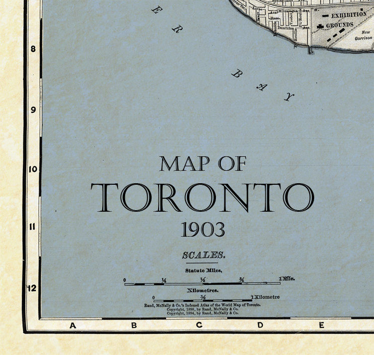 Old Map of Toronto Canada 1903 Vintage Map Wall Map Print - VINTAGE ...