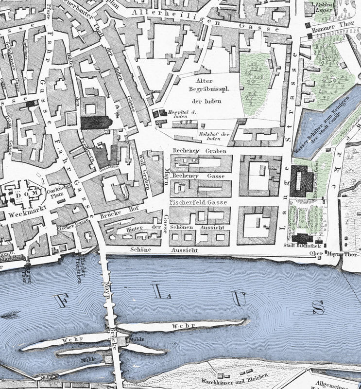 Old Map of Frankfurt and Mayn Germany 1845 Vintage Map Wall Map Print ...