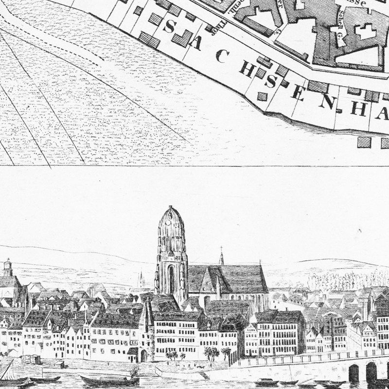 Old Map of Frankfurt and Mayn Germany 1845 Vintage Map Wall Map Print ...