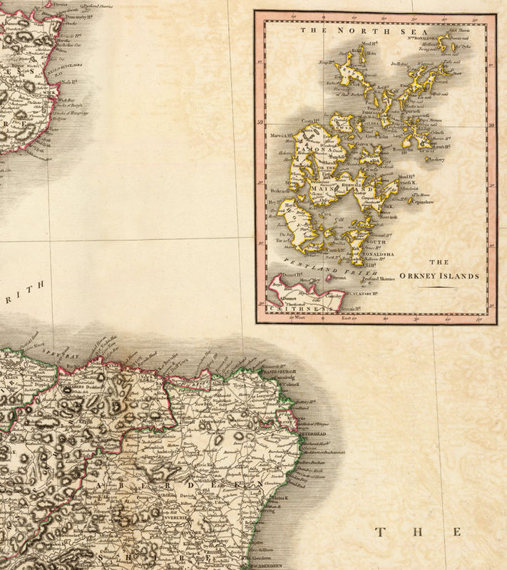 Old Map of Scotland 1801 Vintage Look Vintage Map of Scotland - VINTAGE ...