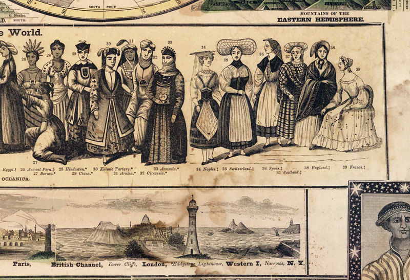 Old World Map 1847 Vintage World Map Wall Map Print - VINTAGE MAPS AND ...