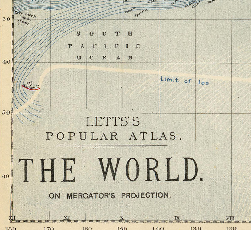 Old World Map 1883 Mercator projection Vintage World Map - VINTAGE MAPS ...