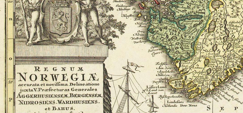 Old Map of Norway 1770 Vintage Map of Norway - VINTAGE MAPS AND PRINTS