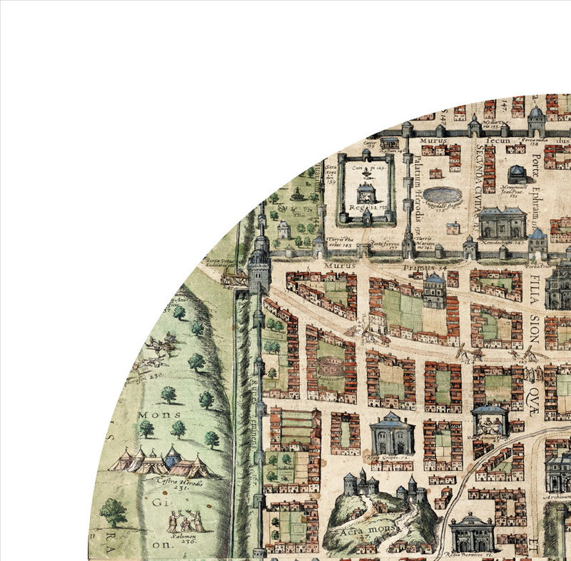 JERUSALEM - city poster - city map poster print - VINTAGE MAPS AND PRINTS