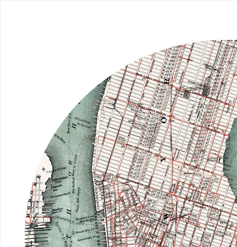 NEW YORK - city poster - city map poster print - VINTAGE MAPS AND PRINTS