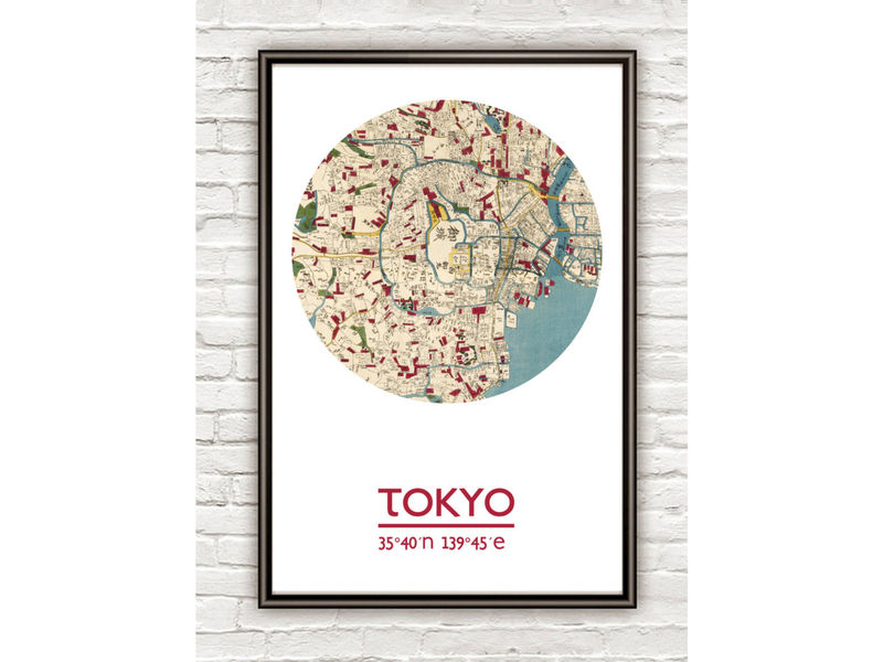 TOKYO - city poster - city map poster print - VINTAGE MAPS AND PRINTS
