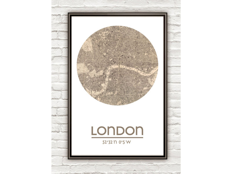 LONDON - city poster - city map poster print - VINTAGE MAPS AND PRINTS