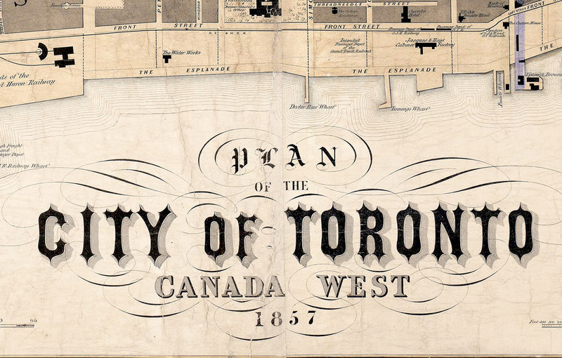 Old Map of Toronto Ontario Canada 1857 Vintage Map Wall Map Print ...