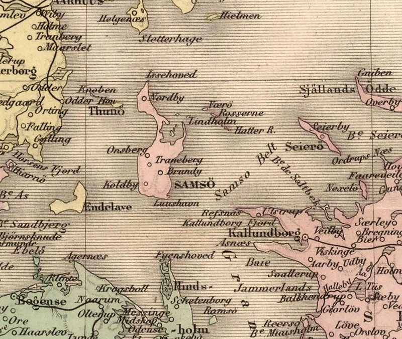 Old Map of Denmark 1892 Vintage Map Wall Map Print - VINTAGE MAPS AND ...