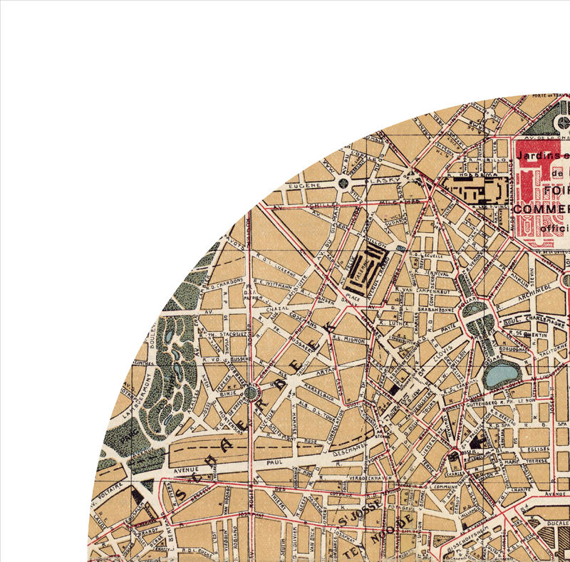 BRUSSELS BRUXELLES - city poster - city map poster print - VINTAGE MAPS ...