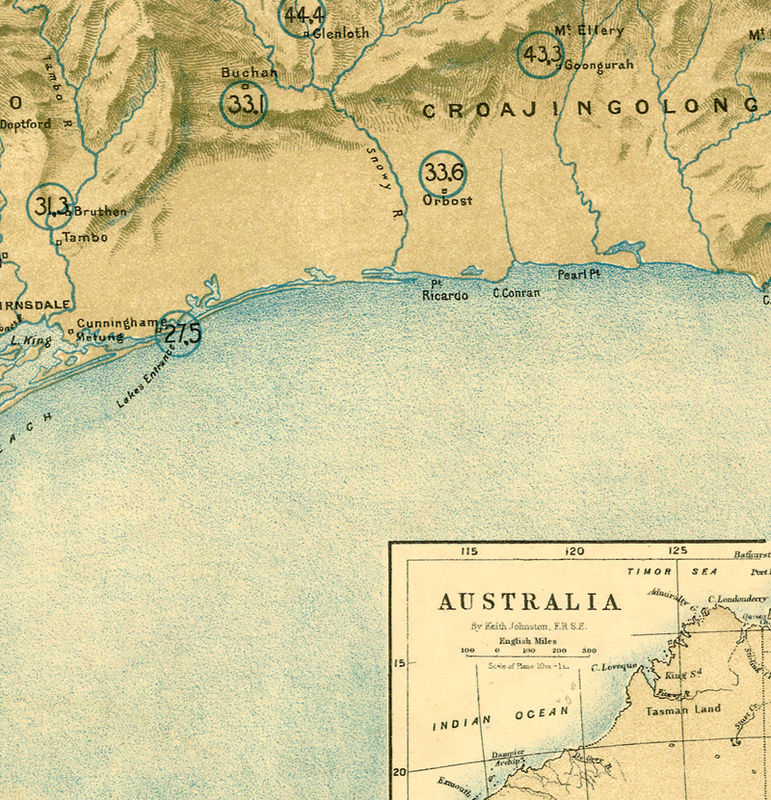 Old Map of Victoria Australia 1896 Vintage Map Wall Map Print - VINTAGE ...