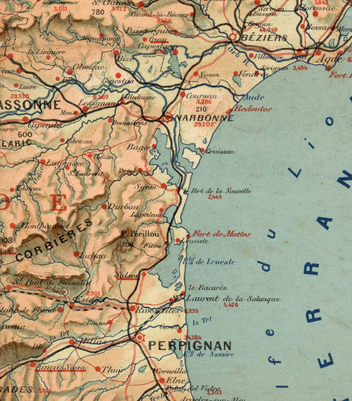 Old Map of Pyrenees 1920 Vintage Map Wall Map Print - VINTAGE MAPS AND ...