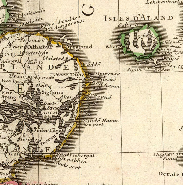 Old Map of Sweden and Norway 1706 - VINTAGE MAPS AND PRINTS