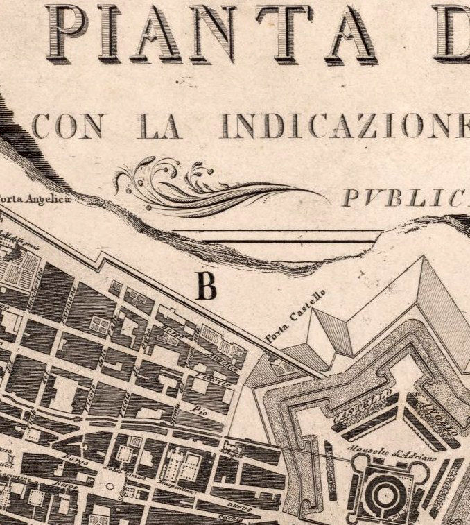 Old Map of Rome Italy 1843 Vintage Map Wall Map Print - VINTAGE MAPS ...