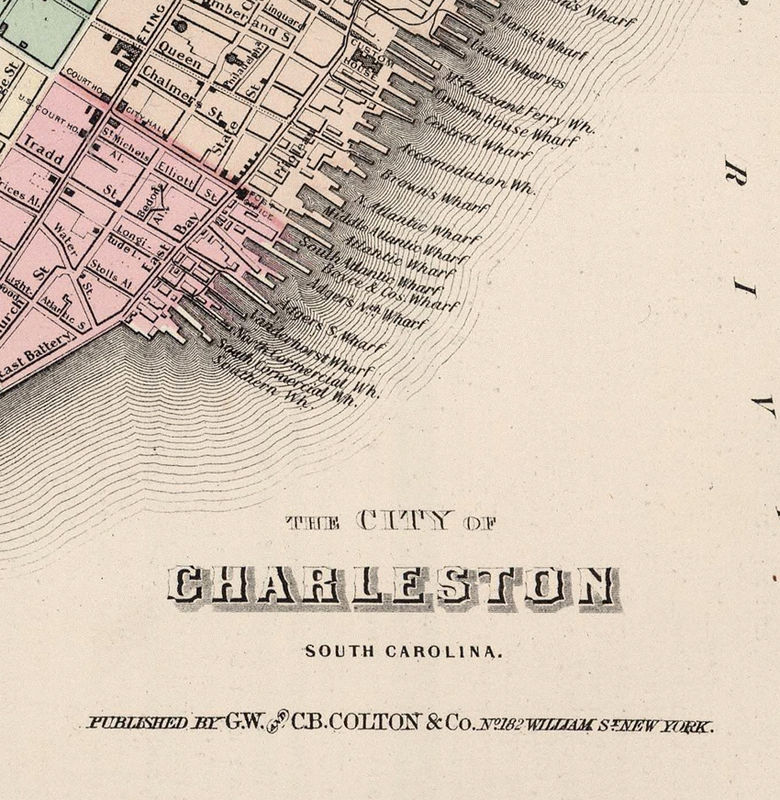 Old Map of Savannah and Charleston GA Georgia 1886 Vintage Map Wall Map ...