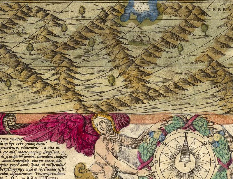 Old World Map 1593 New discoveries Vintage Map Wall Map Print - VINTAGE ...