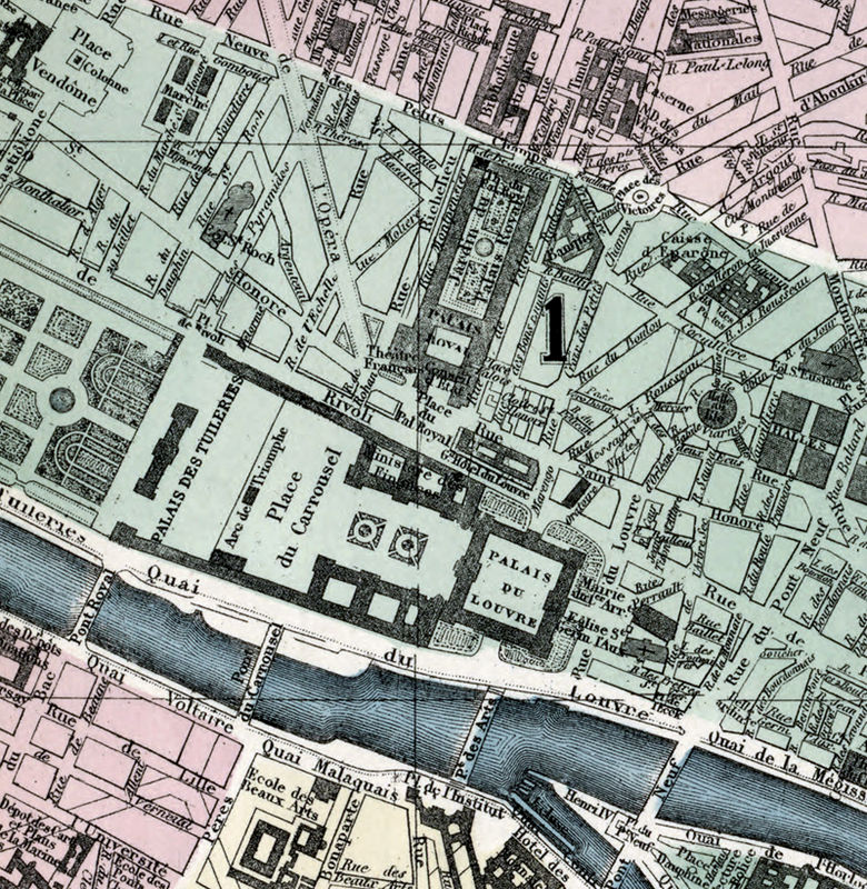 Old Map of Paris France 1878 Vintage Map Wall Map Print - VINTAGE MAPS ...