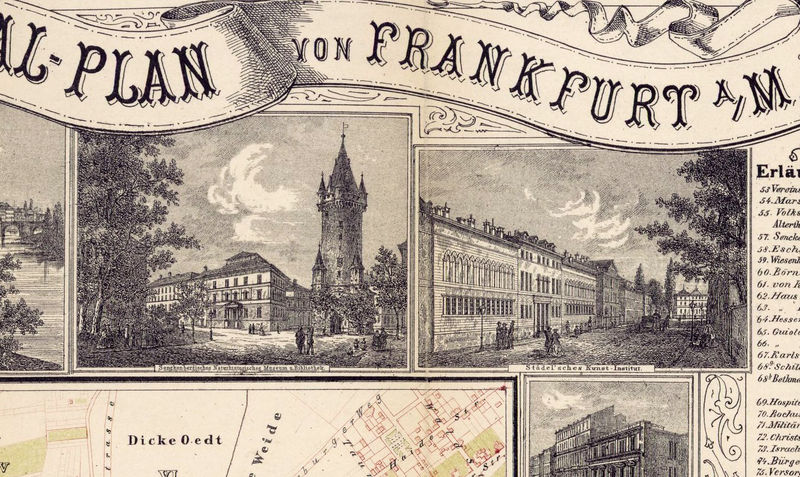Old Map of Frankfurt Germany 1860 Vintage Map Wall Map Print - VINTAGE ...