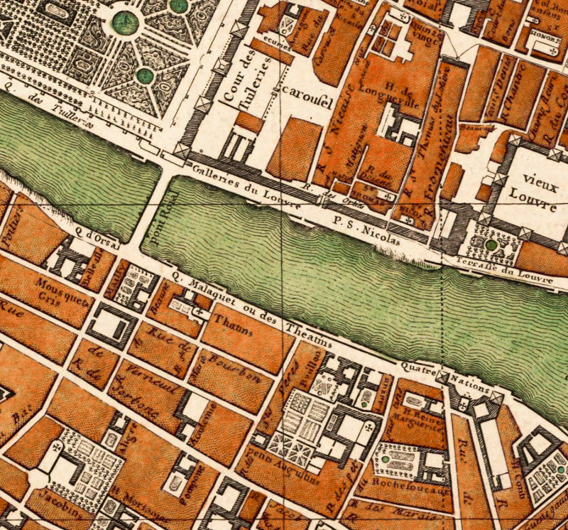 Old Map of Paris France 1744 Vintage Map - VINTAGE MAPS AND PRINTS