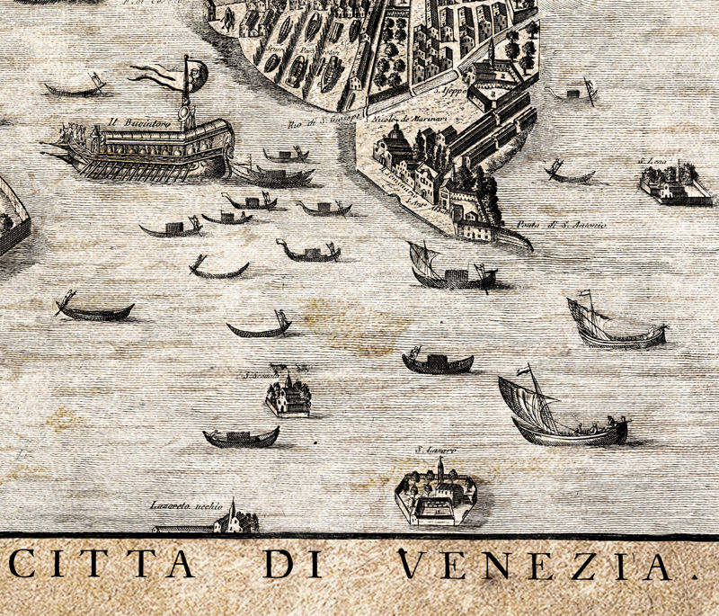 Old Map of Venice 1729 Vintage Map of Venice Vintage Map Wall Map Print ...