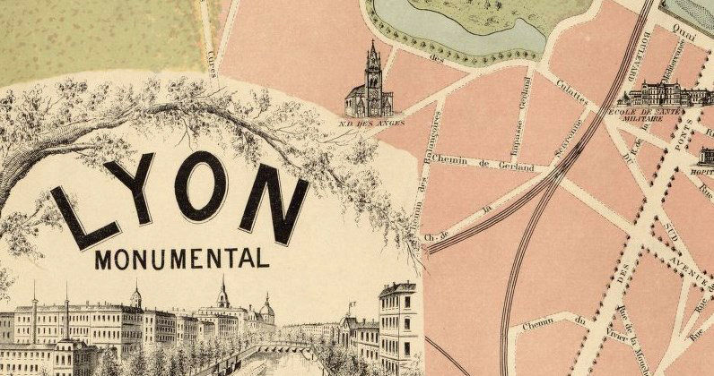 Old Map of Lyon 1894 Vintage Map Wall Map Print - VINTAGE MAPS AND PRINTS