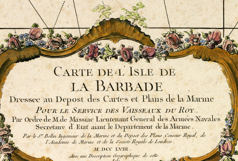 Old Map of Barbados Antilles 1787 Vintage Map Wall Map Print - VINTAGE ...