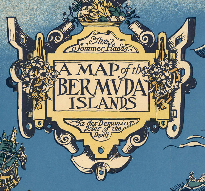 Old Map of Bermuda islands 1930 Vintage Map Wall Map Print - VINTAGE ...