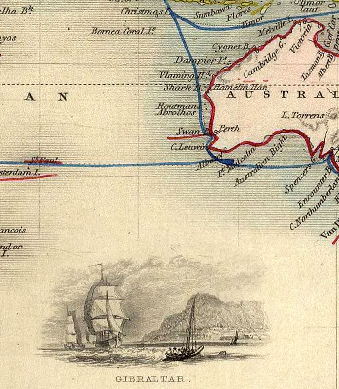Old World Map 1851 Mercator Projection Vintage Map - VINTAGE MAPS AND ...
