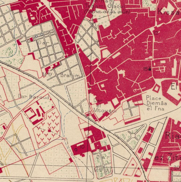 Old Map of Marrakesh Morocco 1924 Vintage Map Wall Map Print - VINTAGE ...