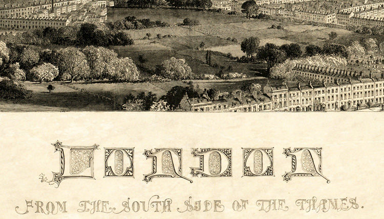 Old View of London England 1861 Vintage Map Wall Map Print - VINTAGE ...